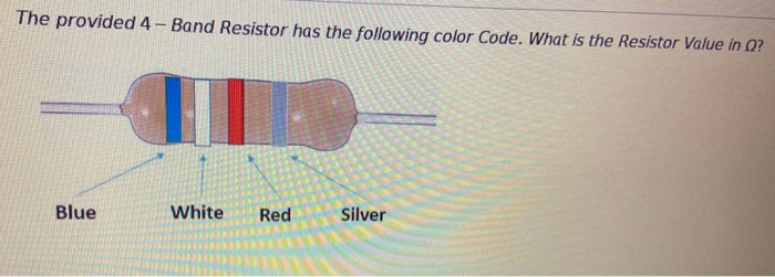Solved The provided 4-Band Resistor has the following color | Chegg.com