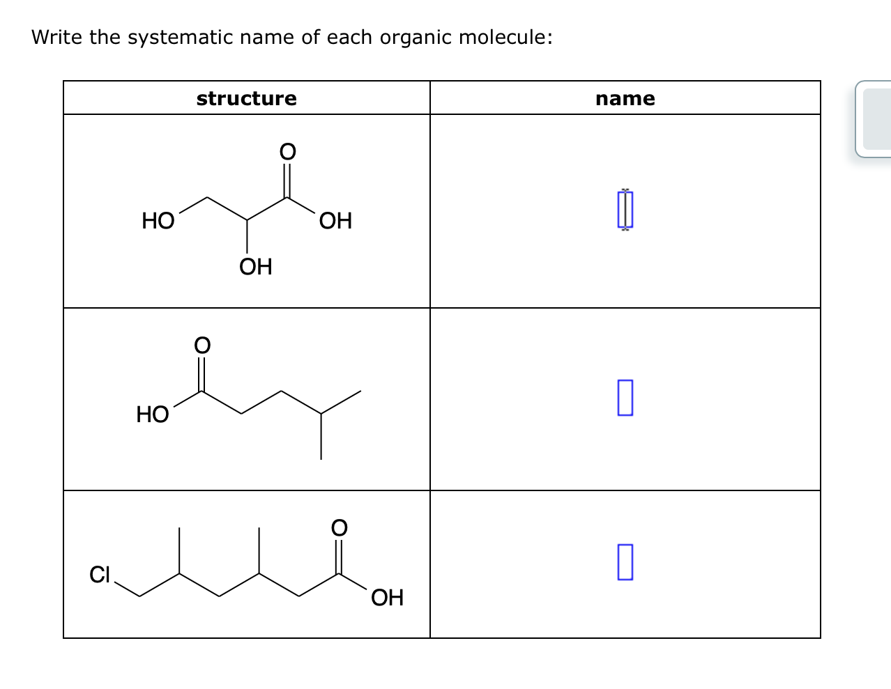 Solved Write the systematic name of each organic molecule: | Chegg.com