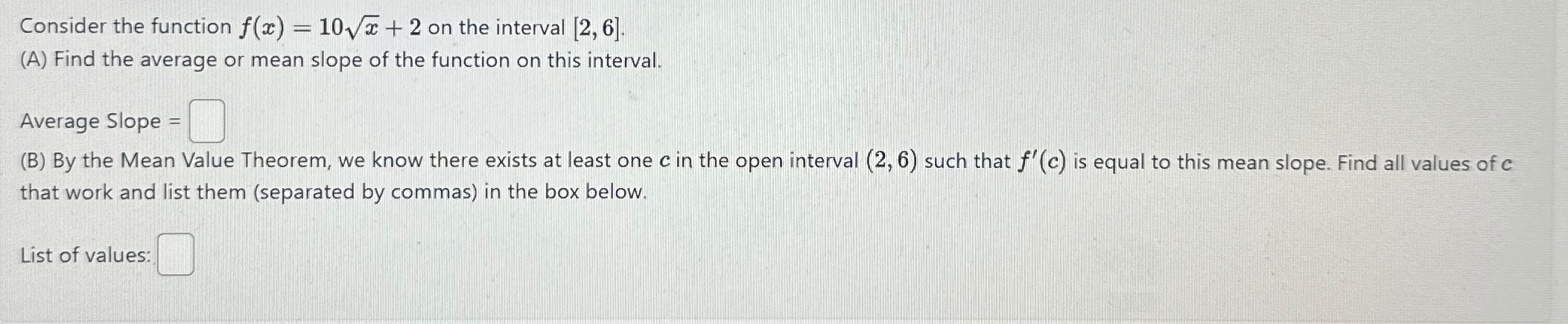 Solved Consider the function f(x)=10x2+2 ﻿on the interval | Chegg.com