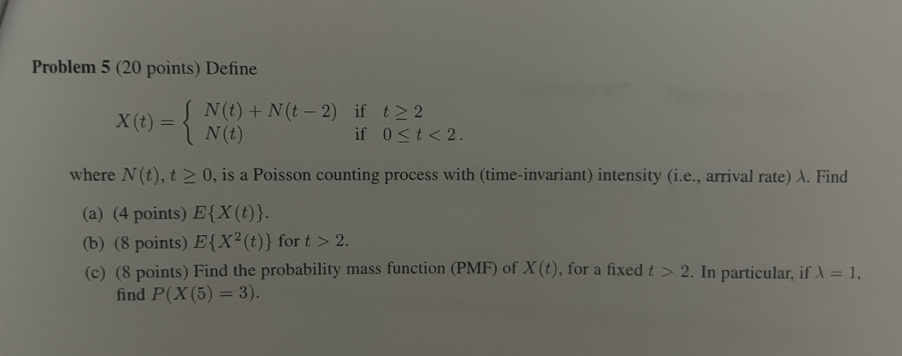 Solved Problem 5 (20 ﻿points) | Chegg.com