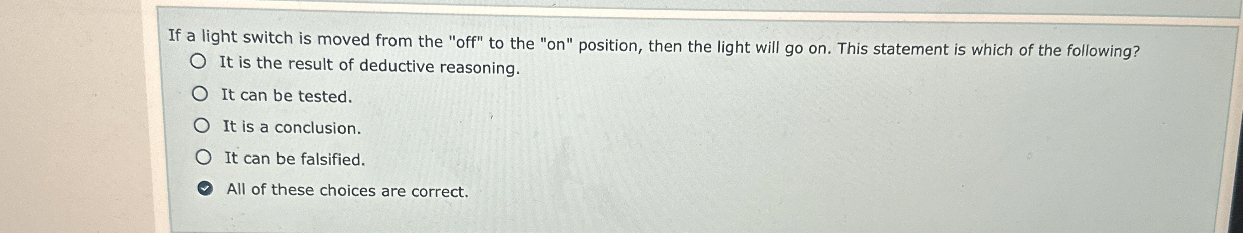 High Quality SOLUTION If a light switch is moved from the "off" to the "on" | Chegg.com