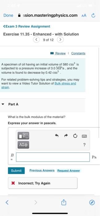 Solved Done ssion.masteringphysics.com AA e 0 | Chegg.com