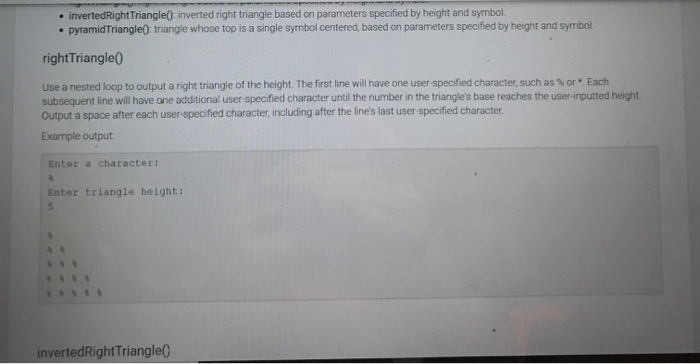 Solved 8.60 Lab 13a: More Triangles This program expands and | Chegg.com