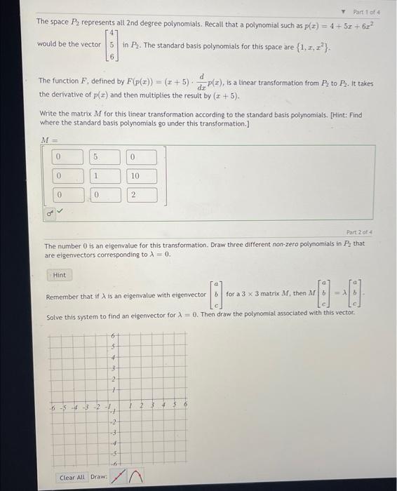 Solved The space P2 represents all 2 nd degree polynomials. | Chegg.com