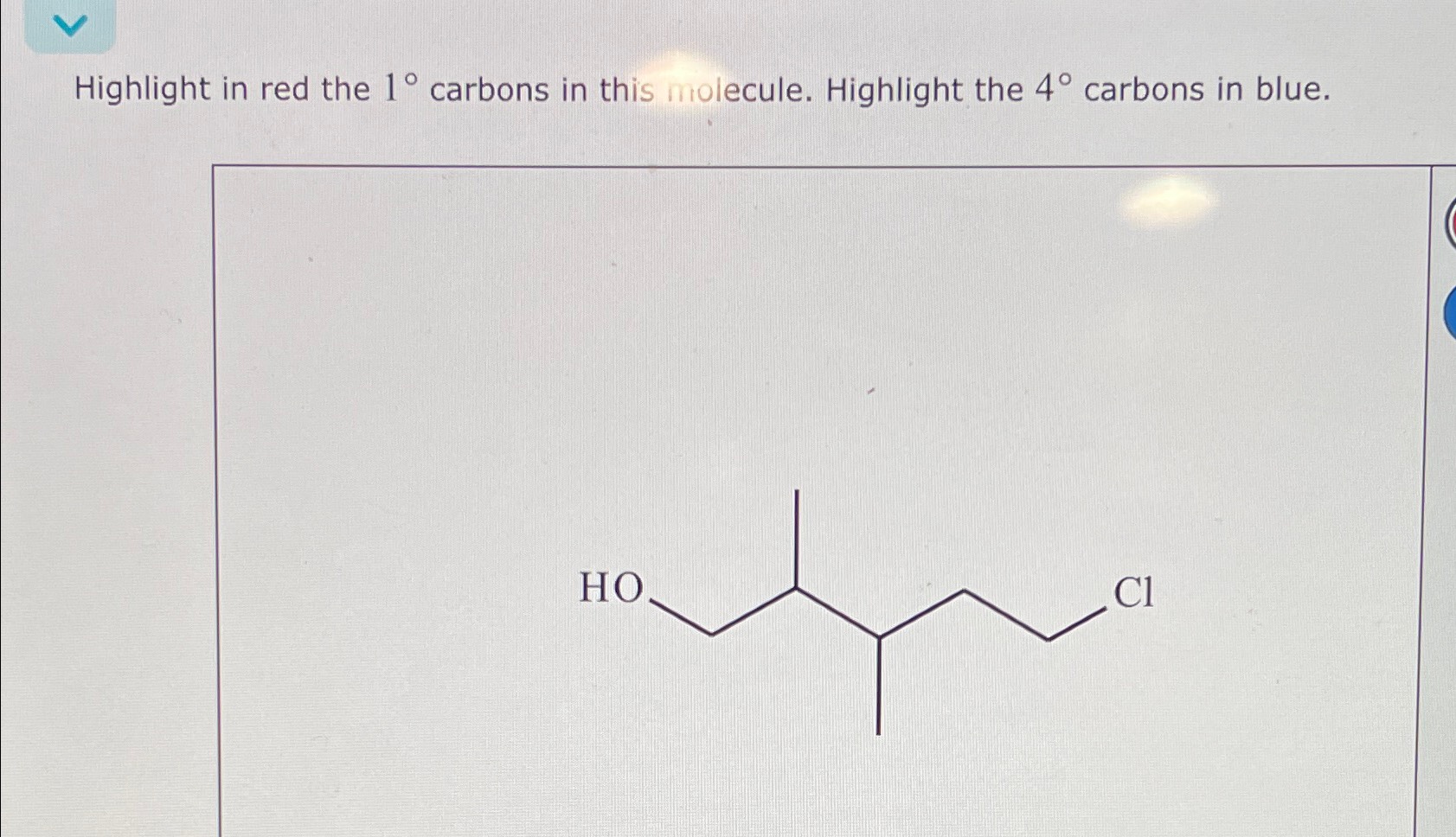 Solved Highlight In Red The 1° ﻿carbons In This Molecule