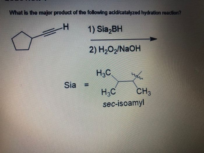 Solved What is the major product of the following | Chegg.com
