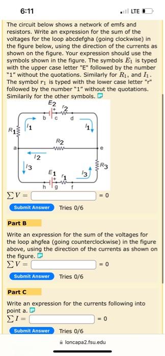 Solved The circuit below shows a network of emfs and | Chegg.com