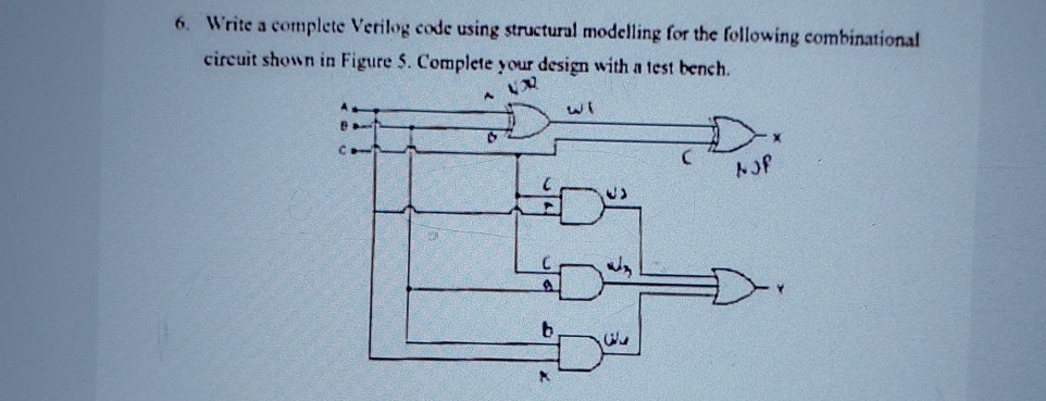 Solved Write a complete Verilog code using structural | Chegg.com