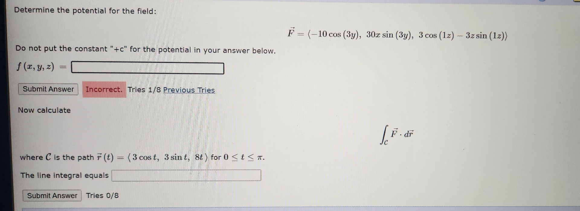 Solved Determine the potential for the | Chegg.com