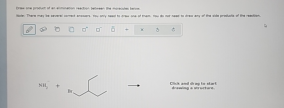 Solved Draw one product of an elimination reaction between | Chegg.com