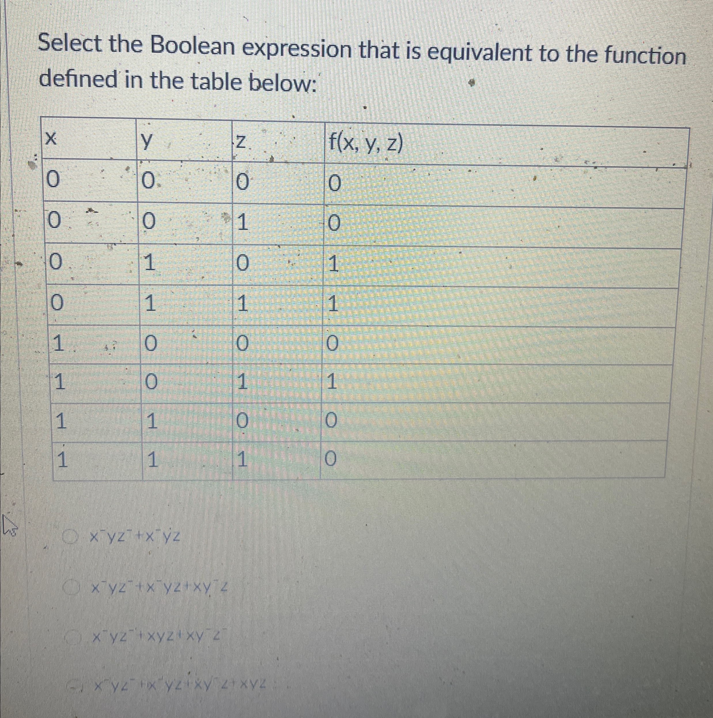 Solved Select the Boolean expression that is equivalent to | Chegg.com