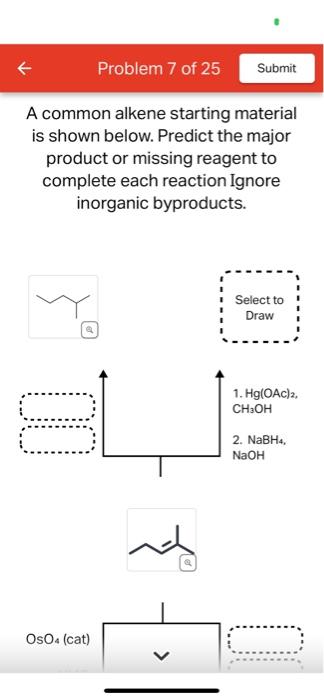 Solved A common alkene starting material is shown below. | Chegg.com