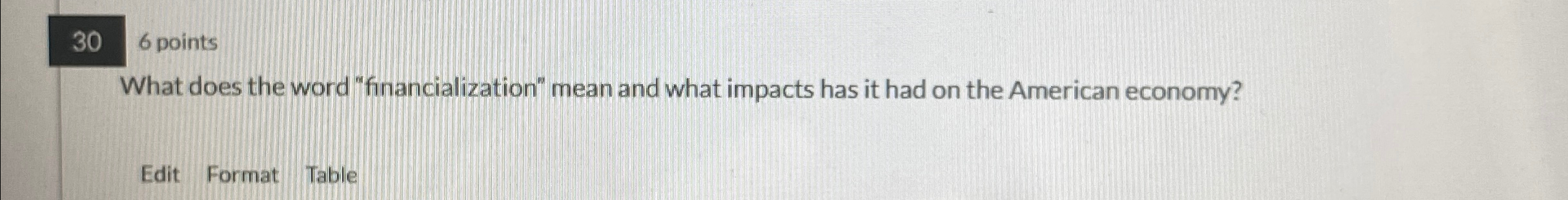 Solved 306 ﻿pointsWhat does the word "financialization" mean | Chegg.com