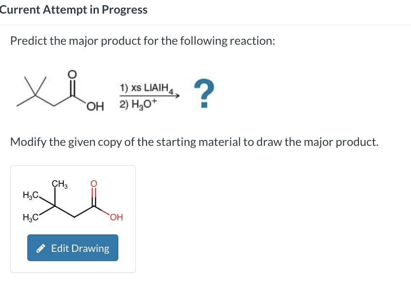 Solved Current Attempt in ﻿ProgressPredict the major product | Chegg.com