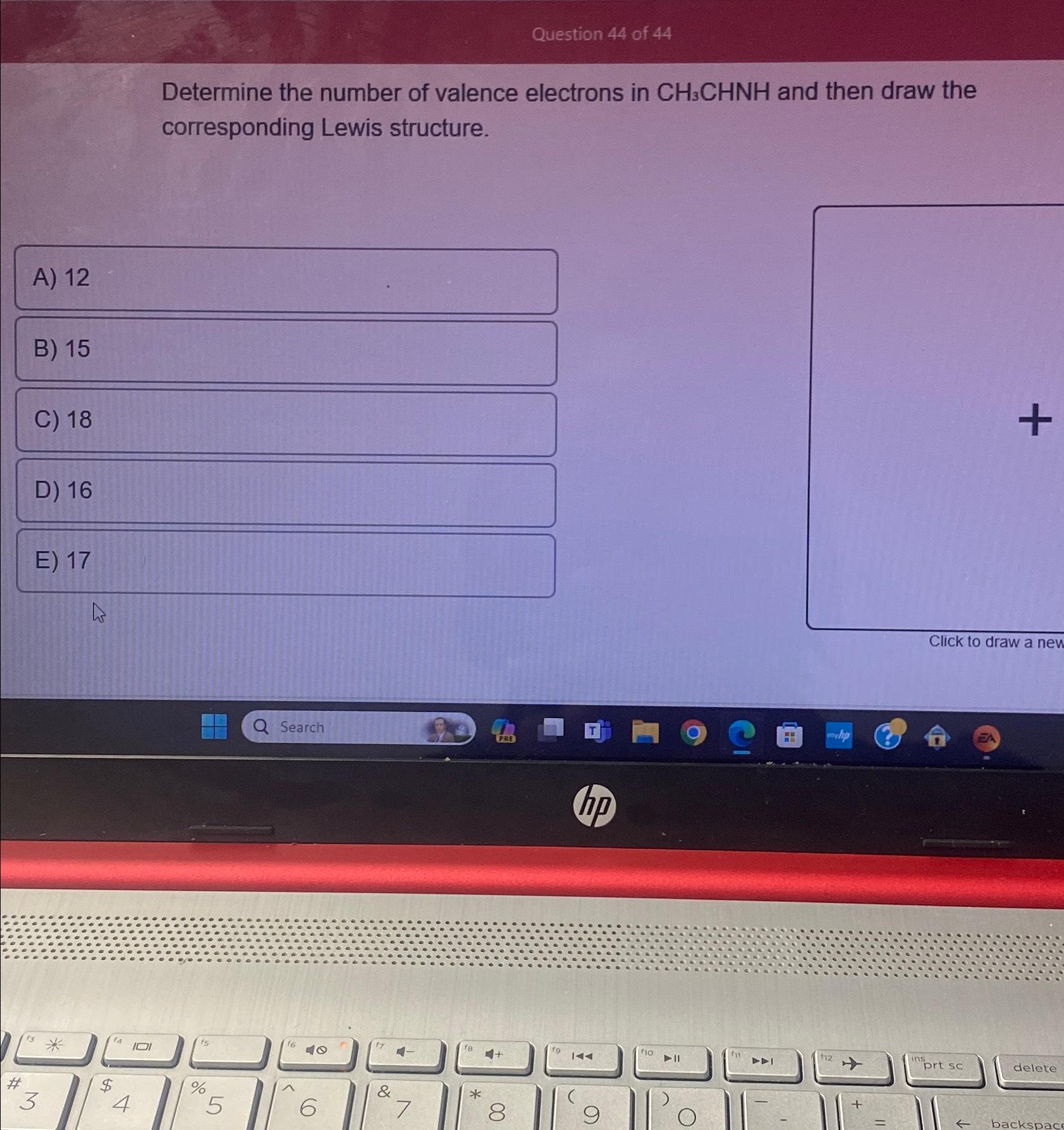Solved Question 44 ﻿of 44Determine the number of valence | Chegg.com
