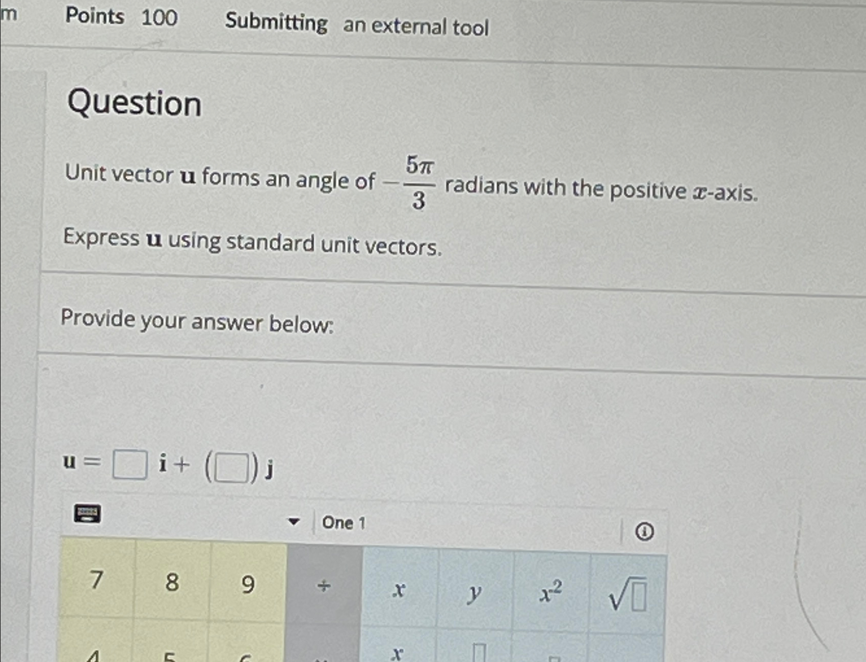 Solved Points 100Submitting an external toolQuestionUnit | Chegg.com