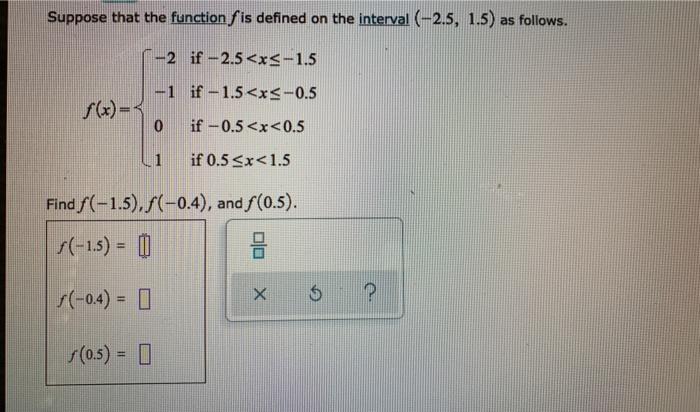Solved Suppose that the function fis defined on the interval | Chegg.com