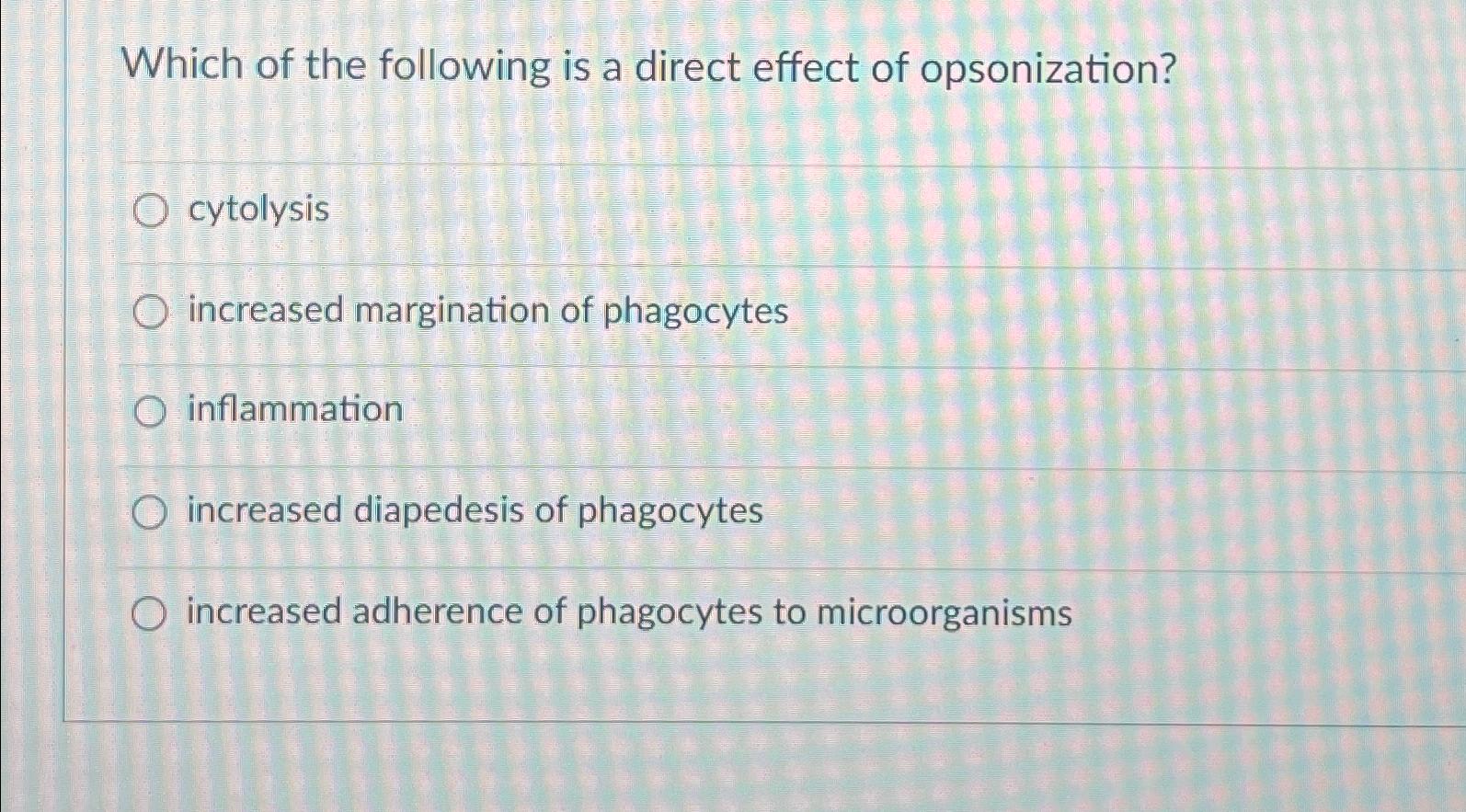 Solved Which of the following is a direct effect of | Chegg.com