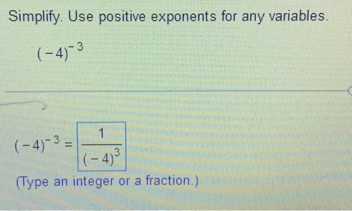 Solved Simplify. Use positive exponents for any variables. | Chegg.com