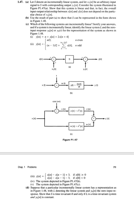 Solved 1.47. (a) Let S denote an incrementally linear | Chegg.com