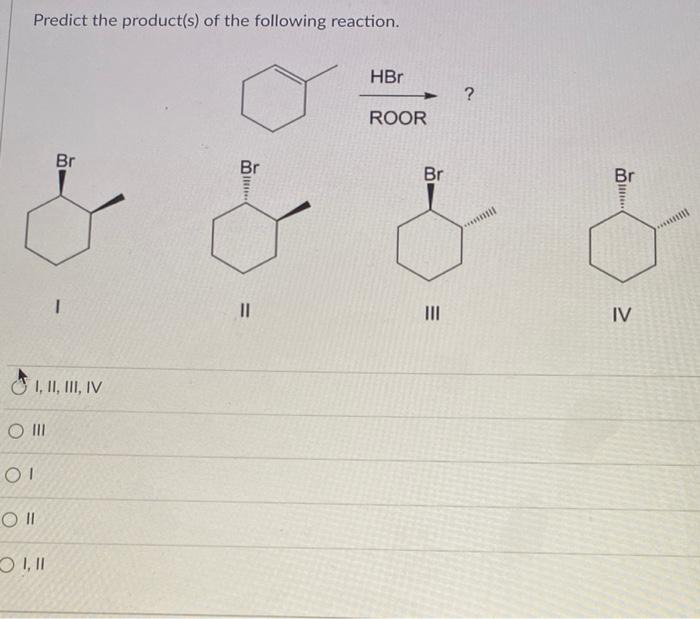 Solved Predict the product(s) of the following reaction. HBr | Chegg.com