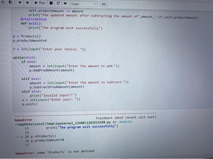 Solved print. "The updated amount after subtracting the | Chegg.com