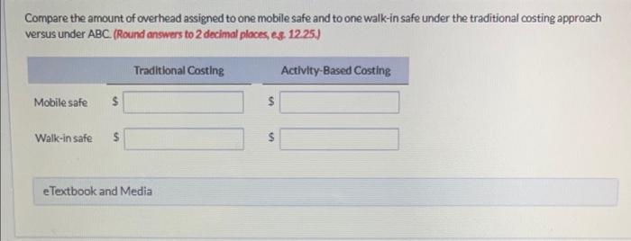 Solved Swifty Corporation manufactures safes-large mobile | Chegg.com