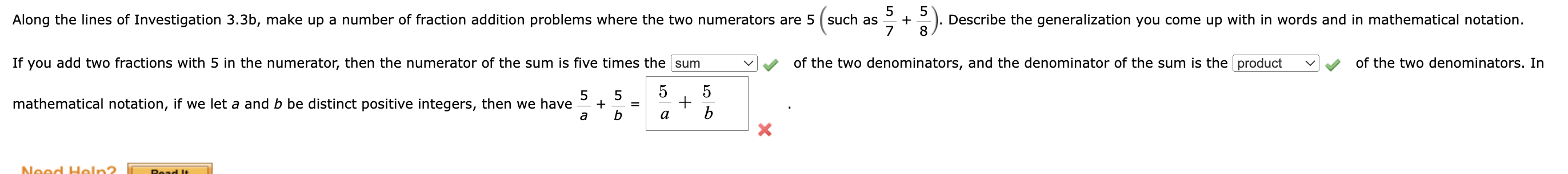 Solved mathematical notation, if we let a and b ﻿be distinct | Chegg.com