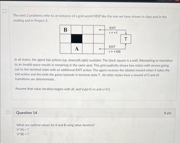 The next 2 problems refer to an instance of a grid | Chegg.com