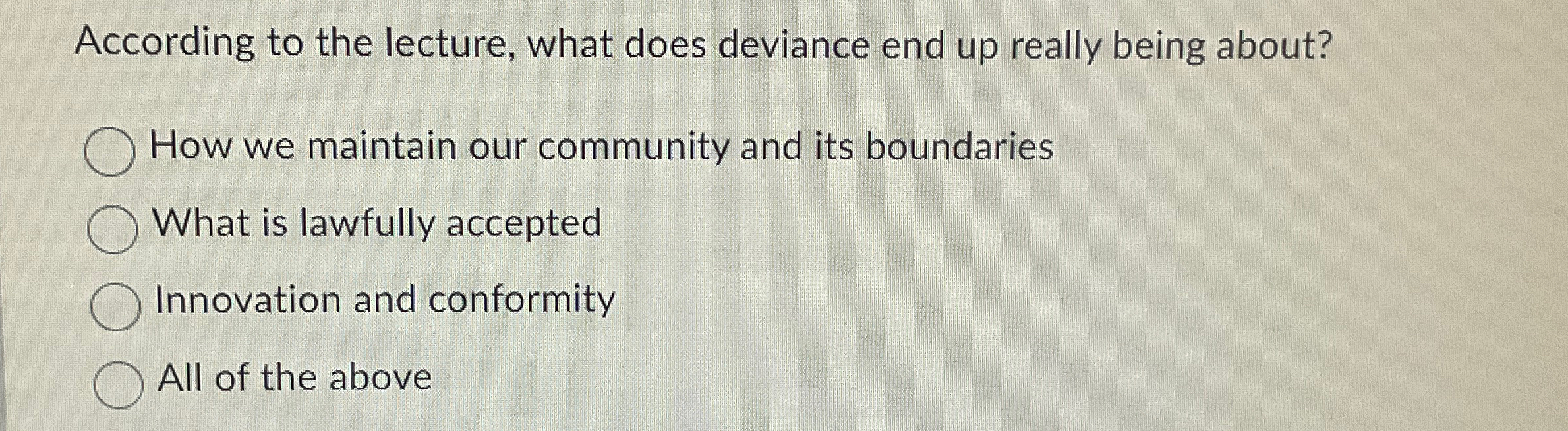 Solved According to the lecture, what does deviance end up | Chegg.com