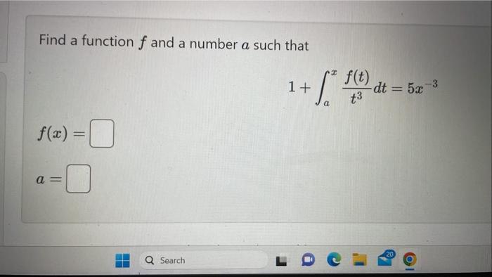 Solved Find a function f and a number a such that | Chegg.com