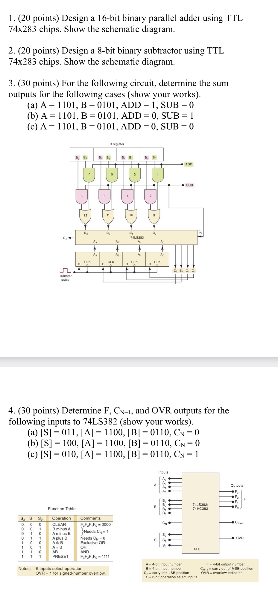 Solved (20 ﻿points) ﻿Design a 16-bit binary parallel adder | Chegg.com