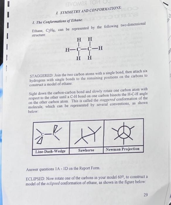 Solved IF Do any symmetry planes exist in the eclipsed | Chegg.com