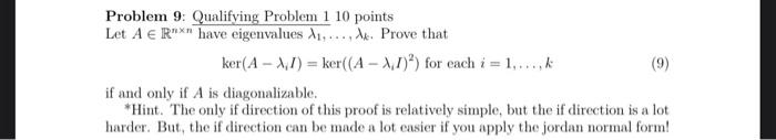 Solved Problem 9: Qualifying Problem 110 points | Chegg.com