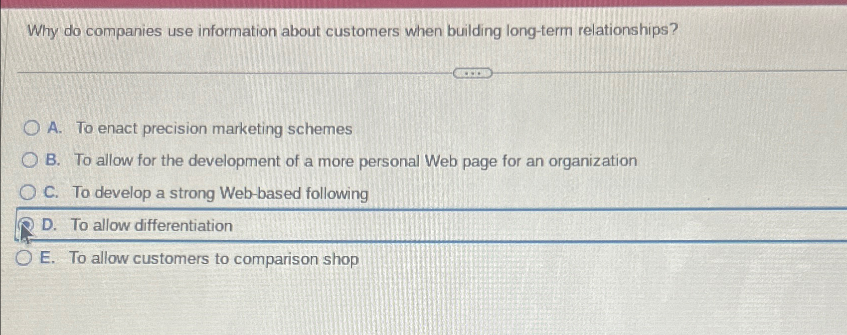 Solved Why do companies use information about customers when | Chegg.com