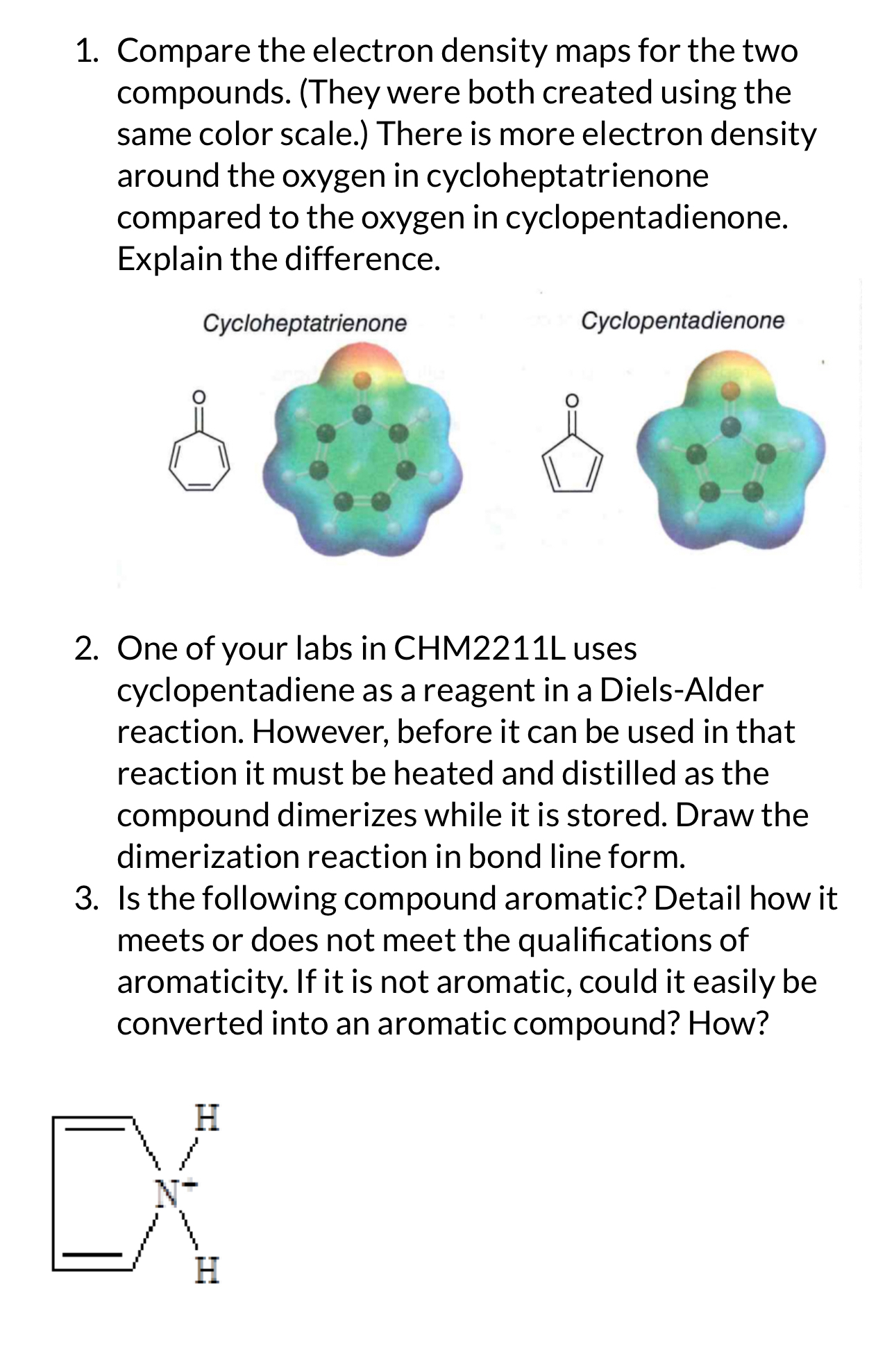 Solved Compare the electron density maps for the two | Chegg.com