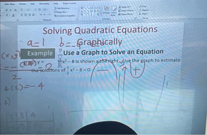 Solved Solving Quadratic Equations a=1b=-Graphically Use a | Chegg.com