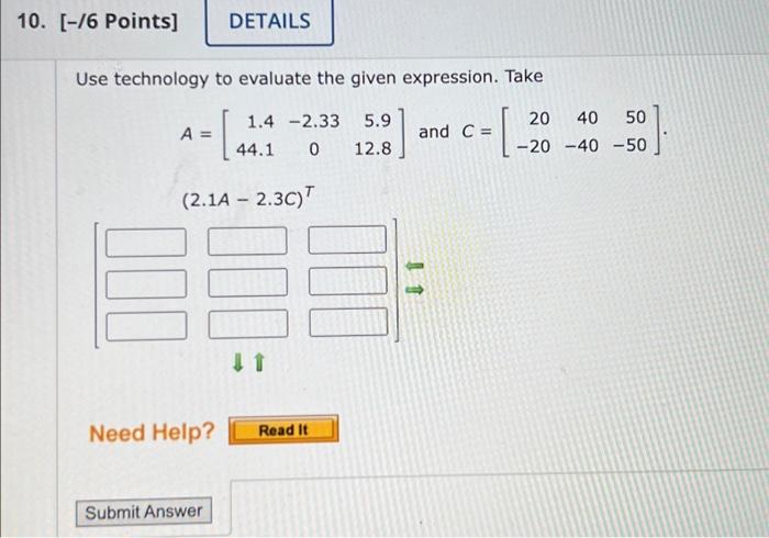 Solved 10. [-/6 Points] Use technology to evaluate the given | Chegg.com