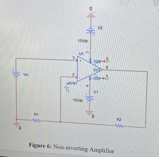 Solved Figure 6: Non-inverting AmplifierRepeat the steps | Chegg.com