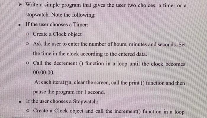 Solved Write a simple program that gives the user two | Chegg.com