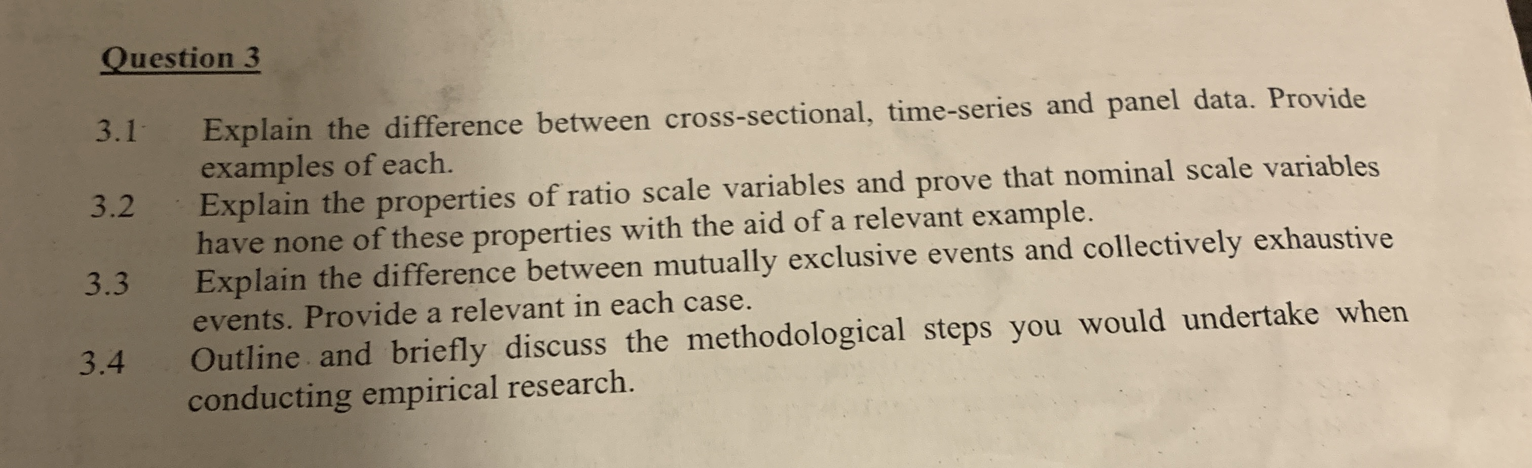 Solved Question 33.1 ﻿Explain the difference between | Chegg.com