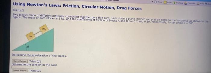 Solved Using Newton's Laws: Friction, Circular Motion, Drag | Chegg.com