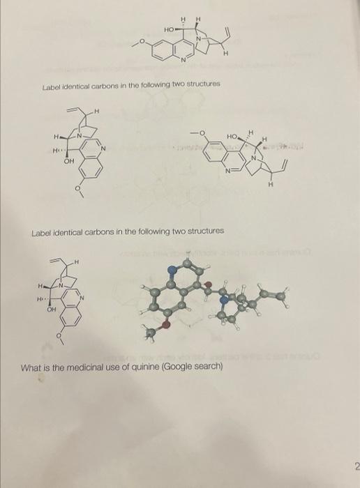 Solved Labol identical carbons in the following two | Chegg.com