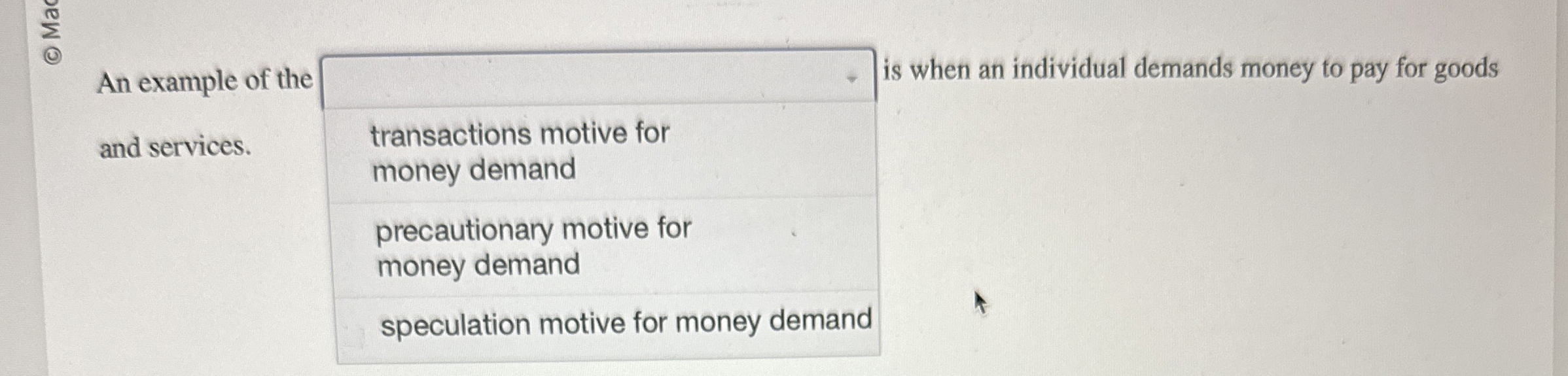 ∑0πAn example of the and services.transactions motive | Chegg.com