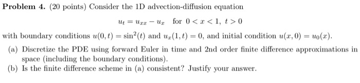 Solved Problem 4. (20 points) Consider the 1D | Chegg.com