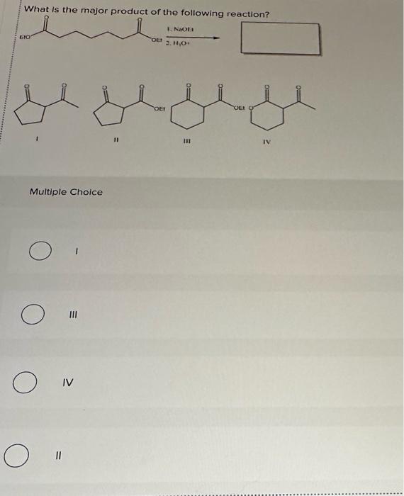 Solved What is the major product of the following reaction? | Chegg.com