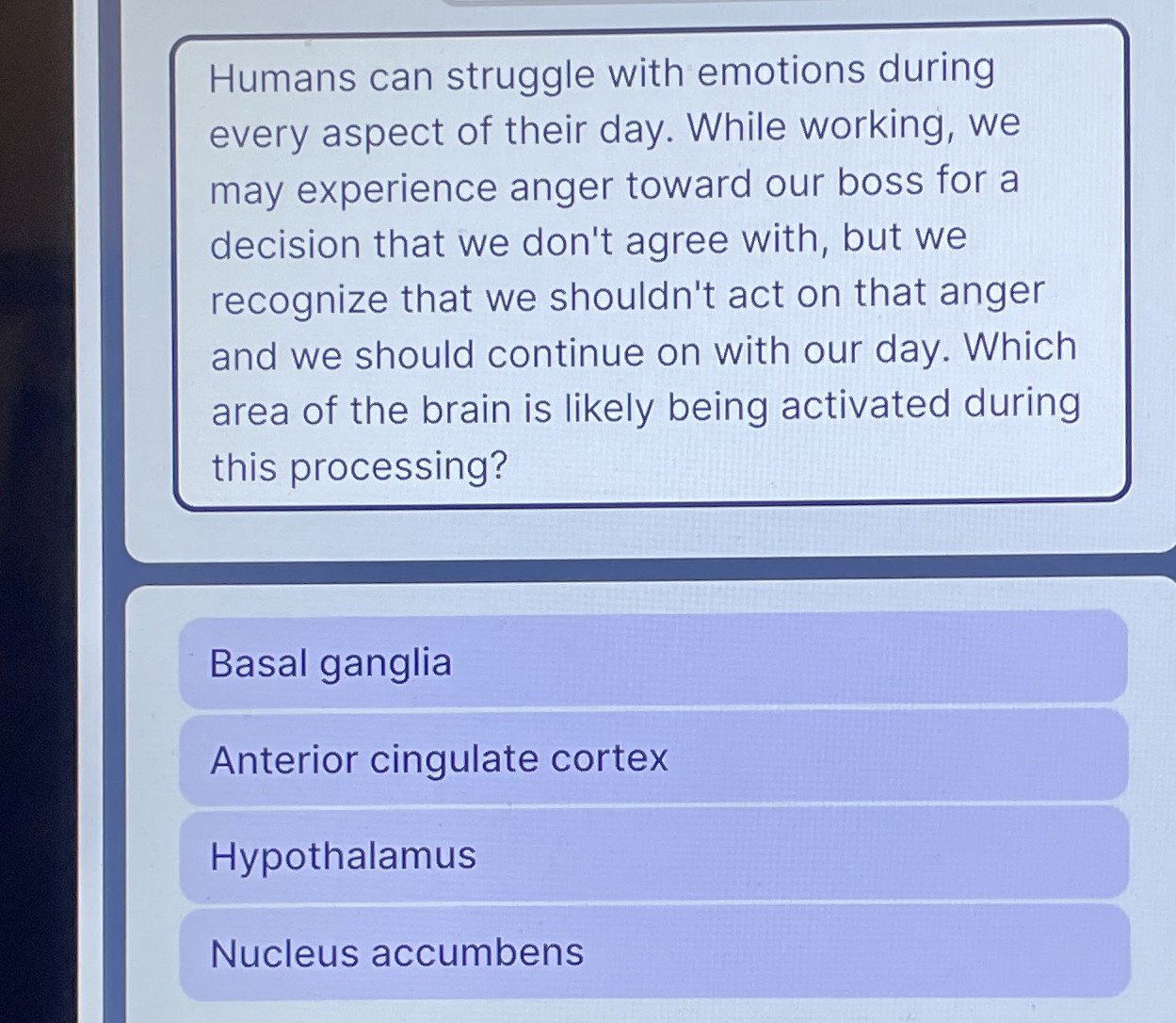 Solved Humans can struggle with emotions during every aspect | Chegg.com