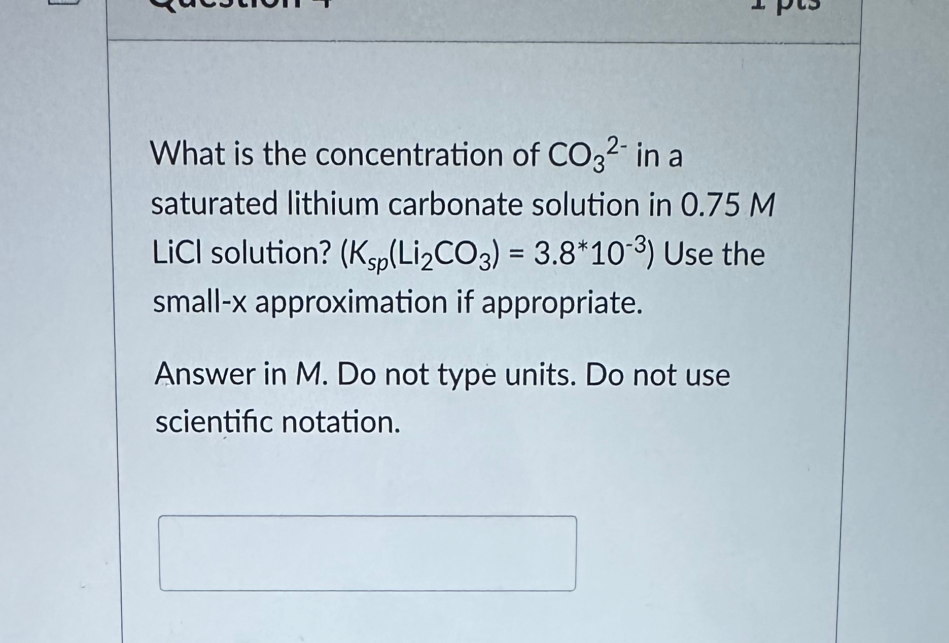 Solved What is the concentration of CO32- ﻿in a saturated | Chegg.com