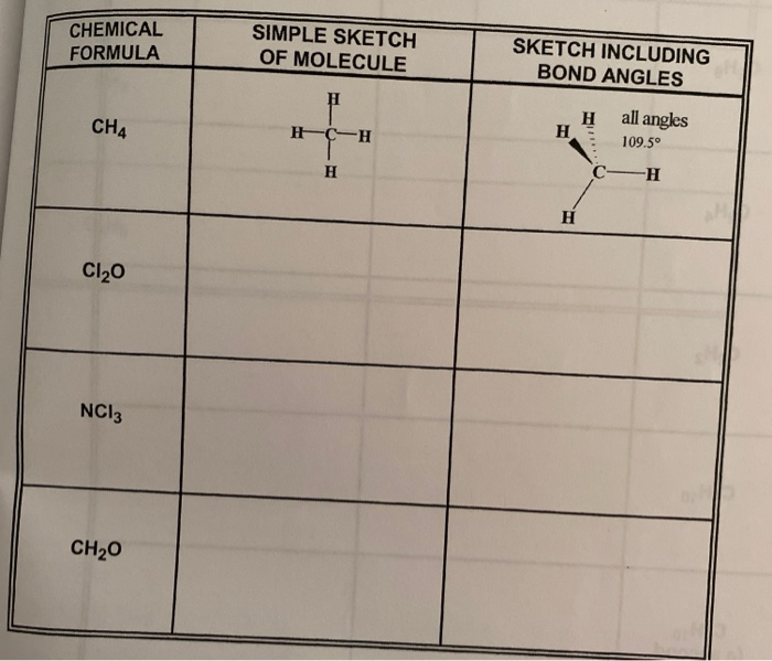 Solved CHEMICAL FORMULA SIMPLE SKETCH OF MOLECULE SKETCH | Chegg.com