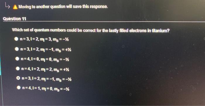 Solved Which set of quantum numbers could be correct for the | Chegg.com